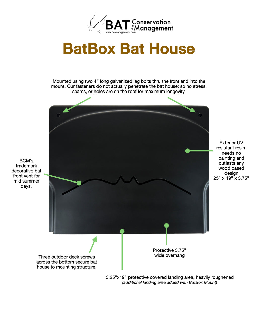 ColonyLodge Super Duty Exterior Bat House – Bat Conservation and ...